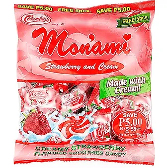 Monami Strawberry and Cream Candy (55 PCS) 165g